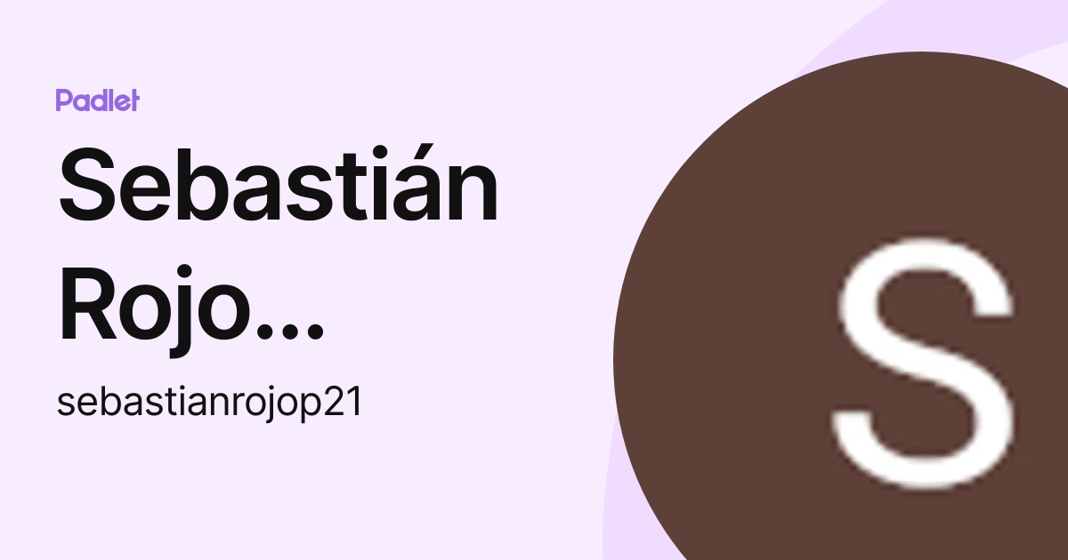 Sebastián Rojo Pizarro (sebastianrojop21) profile | Padlet