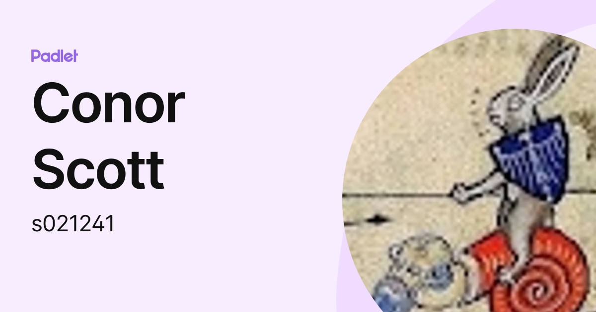 Conor Scott (s021241) profile | Padlet