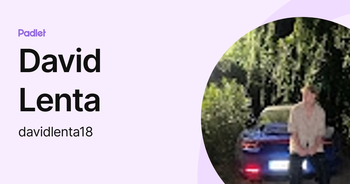 David Lenta (davidlenta18) profile | Padlet