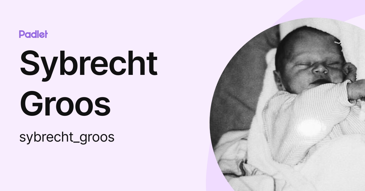Sybrecht Groos (sybrecht_groos) profile | Padlet