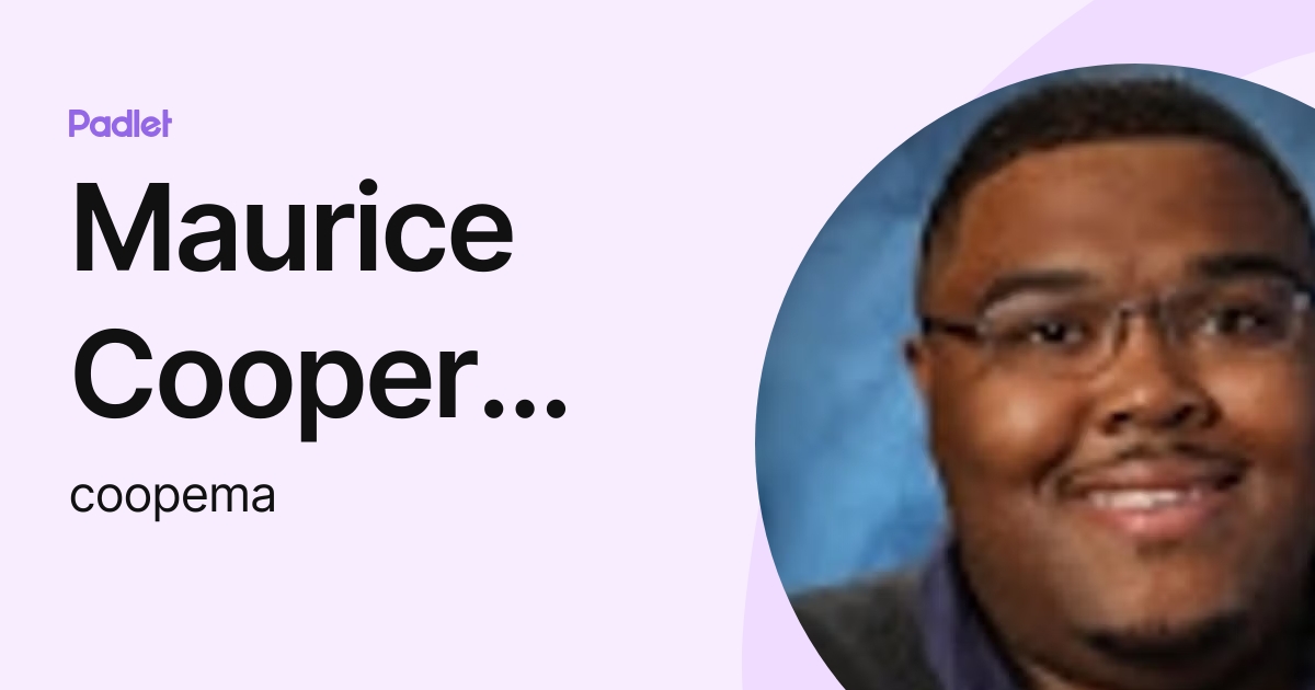 Maurice Cooper [Ortwein ES] (coopema) profile | Padlet