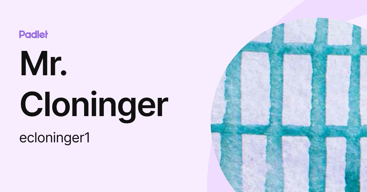 Mr. Cloninger (ecloninger1) profile | Padlet