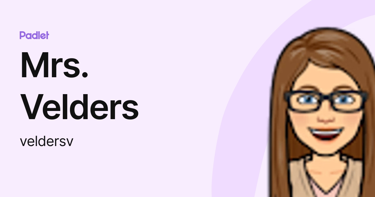 Mrs. Velders (veldersv) profile | Padlet