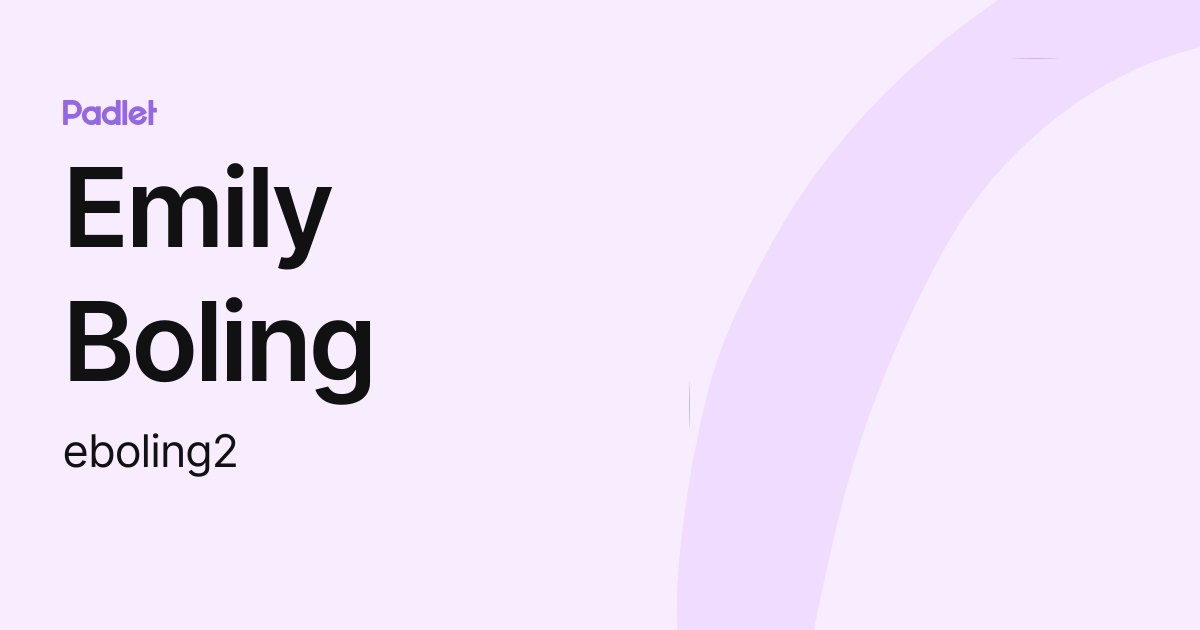 Emily Boling (eboling2) profile | Padlet