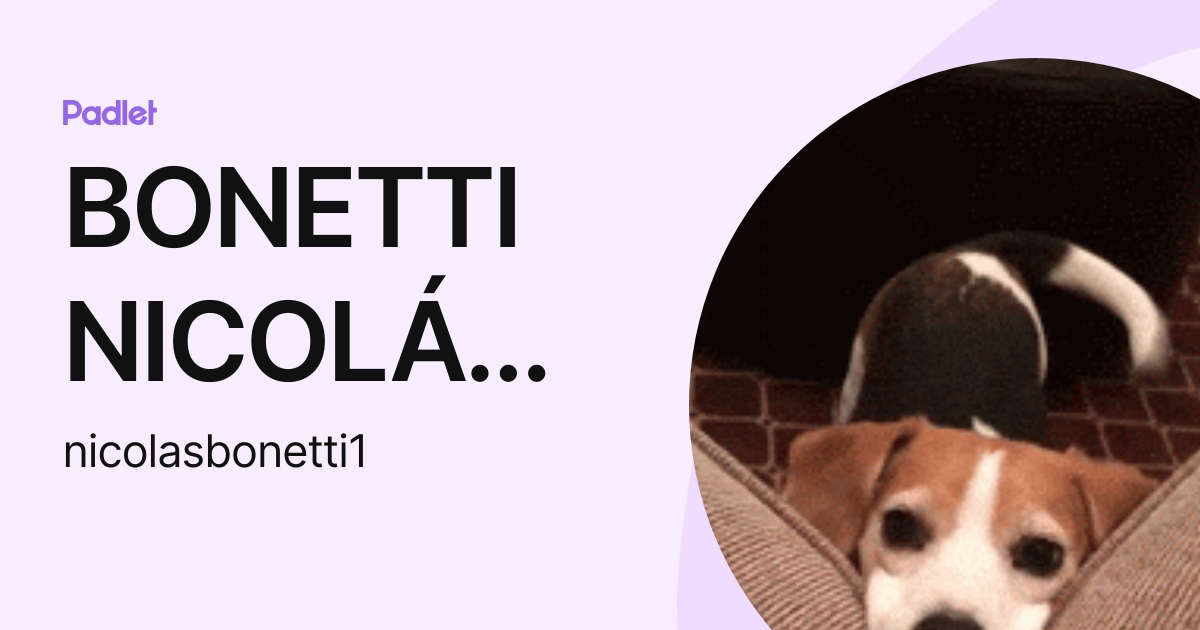BONETTI NICOLÁS GUILLERMO (nicolasbonetti1) profile | Padlet
