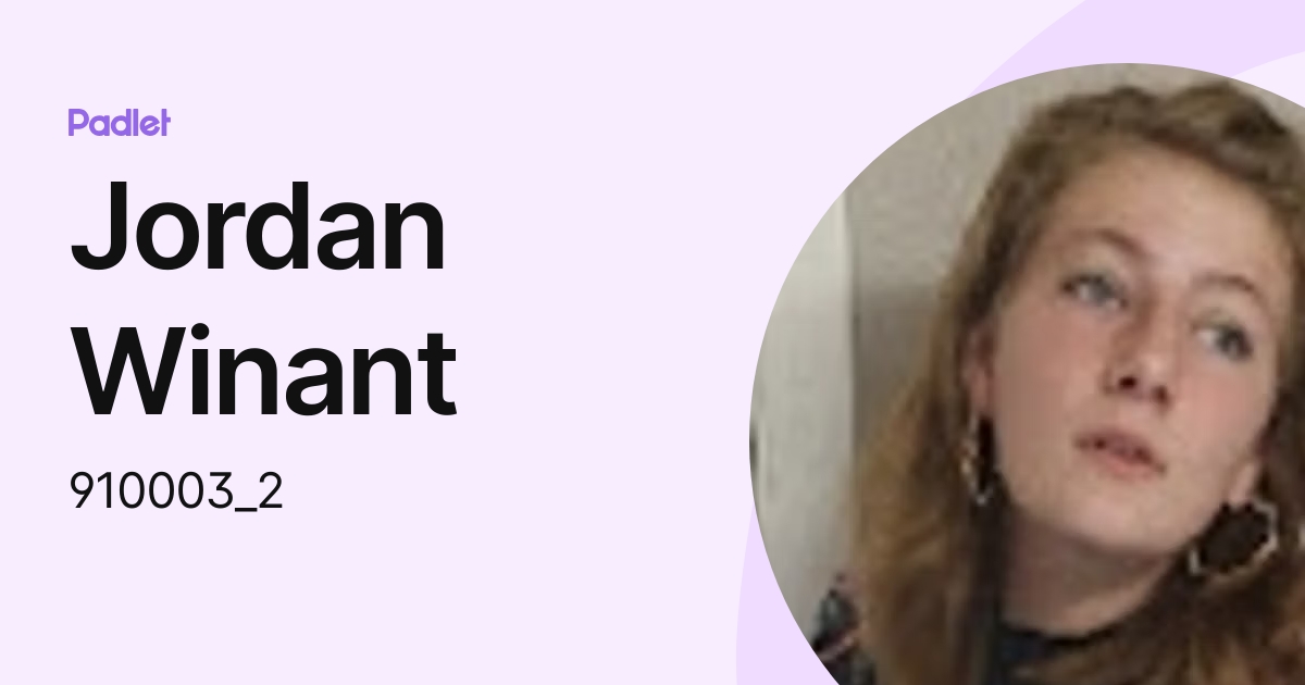 Jordan Winant (910003_2) profile | Padlet