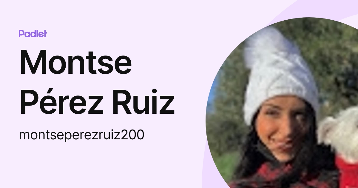 Montse Pérez Ruiz (montseperezruiz200) profile | Padlet