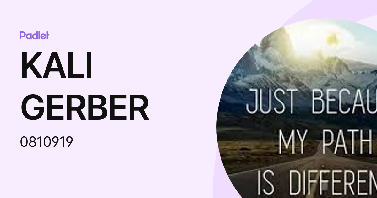 KALI GERBER (0810919) profile | Padlet