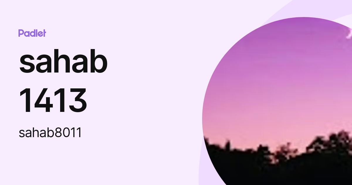 sahab 1413 (sahab8011) profile | Padlet