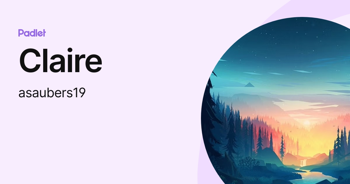 Claire (asaubers19) profile | Padlet