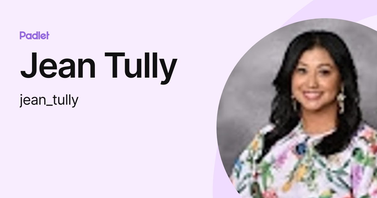 Jean Tully (jean_tully) profile | Padlet