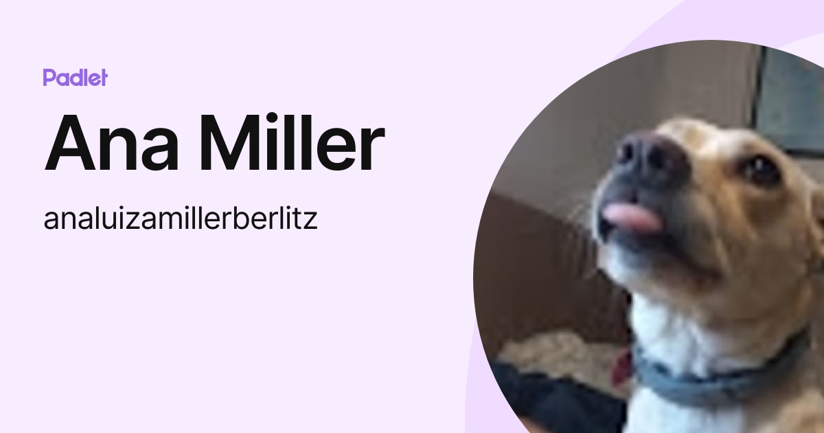 Ana Miller (analuizamillerberlitz) profile | Padlet