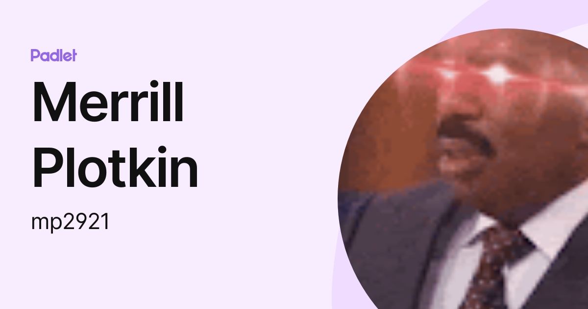 Merrill Plotkin (mp2921) profile | Padlet