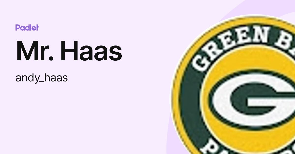 Mr. Haas (andy_haas) profile | Padlet