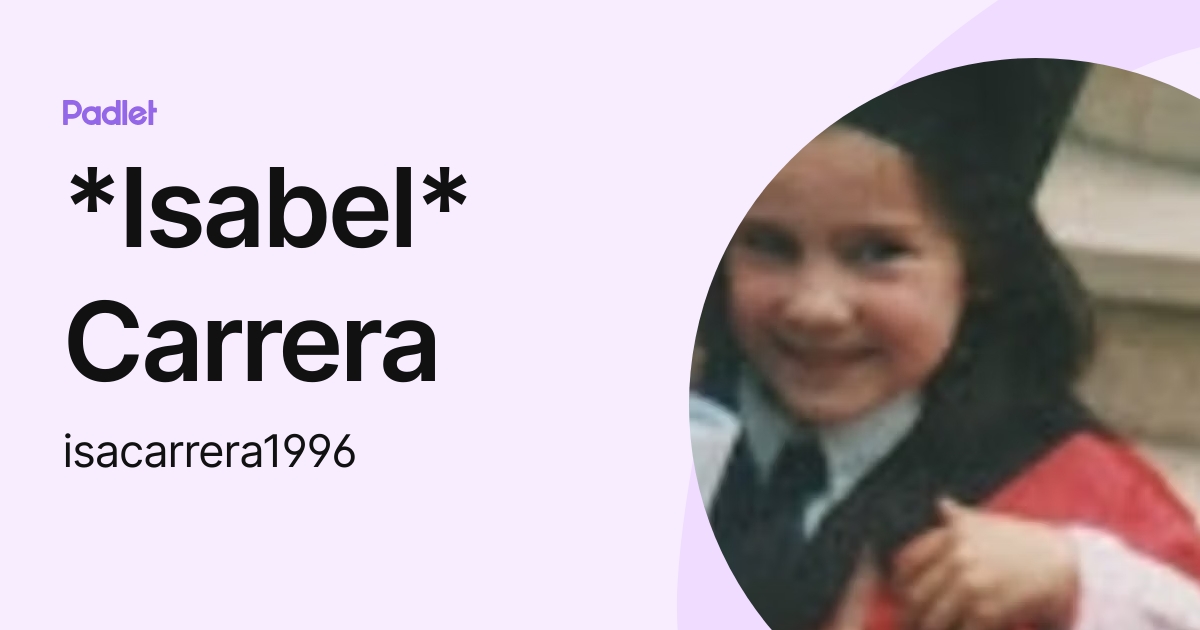 *Isabel* Carrera (isacarrera1996) profile | Padlet