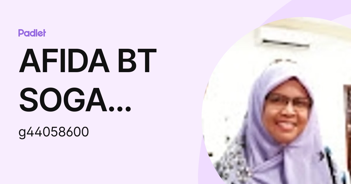 AFIDA BT SOGA KPM-Guru (g44058600) profile | Padlet