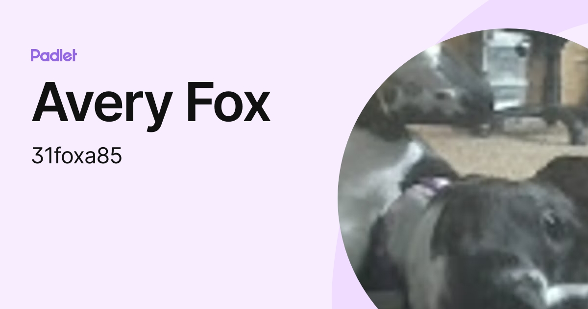 Avery Fox (31foxa85) profile | Padlet