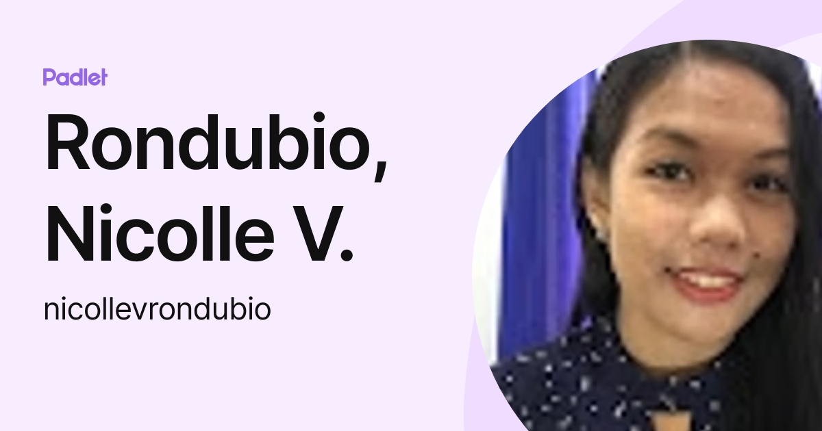 Rondubio, Nicolle V. (nicollevrondubio) profile | Padlet