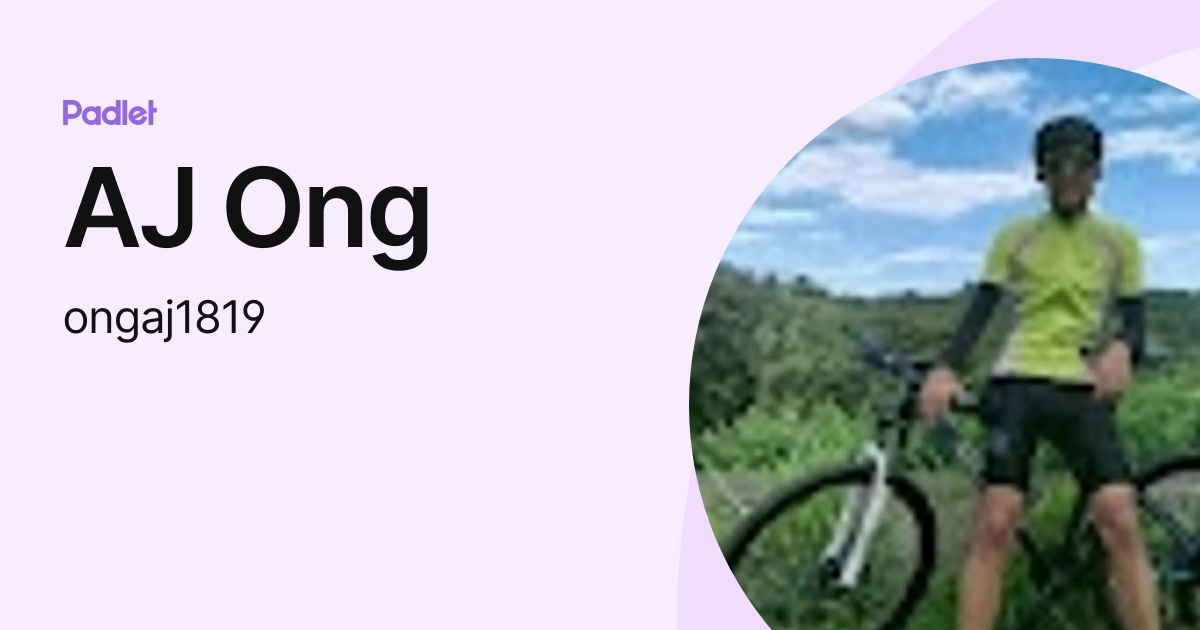 AJ Ong (ongaj1819) profile | Padlet
