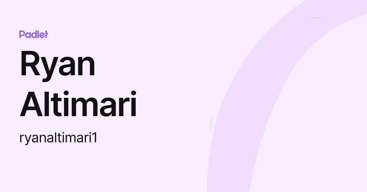 Ryan Altimari (ryanaltimari1) profile | Padlet