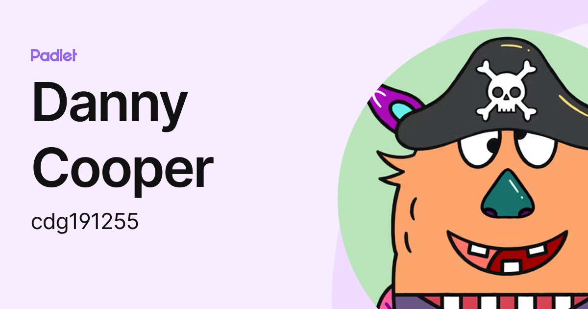 Danny Cooper (cdg191255) profile | Padlet