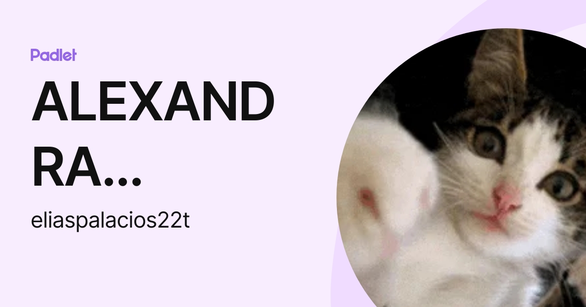 ALEXANDRA MACIAS (eliaspalacios22t) profile | Padlet