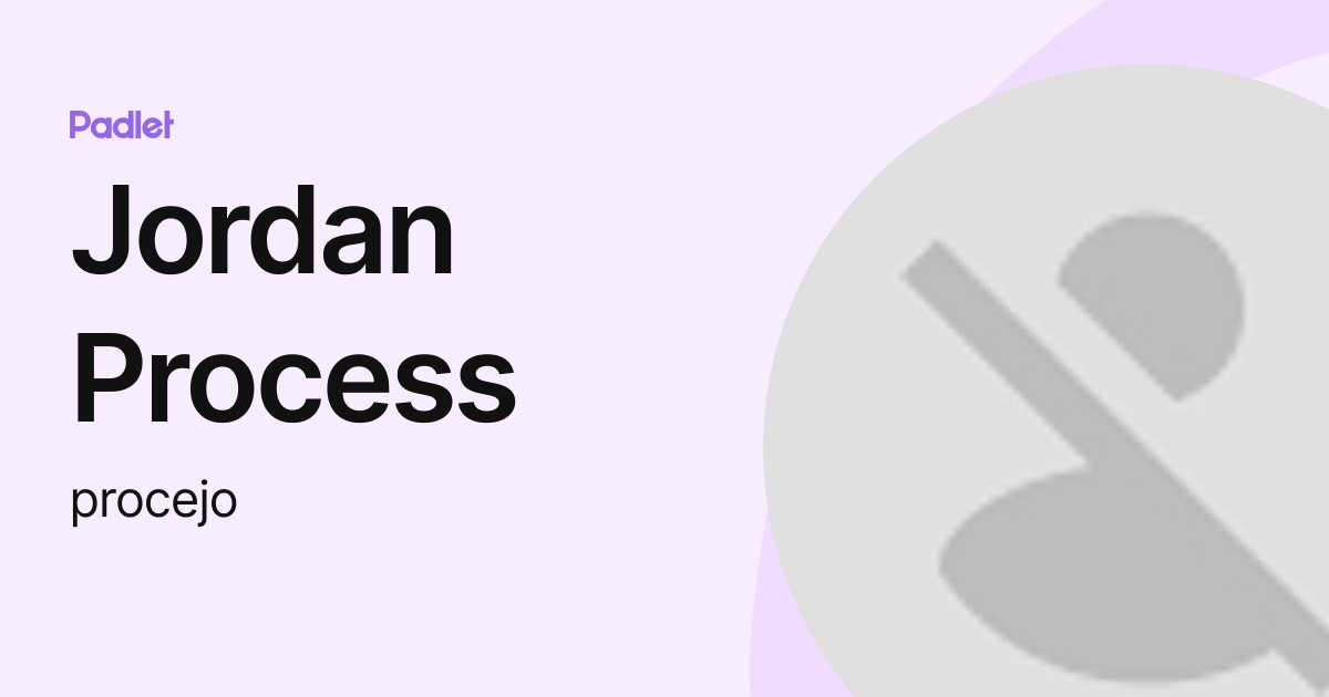 Jordan Process (procejo) profile | Padlet