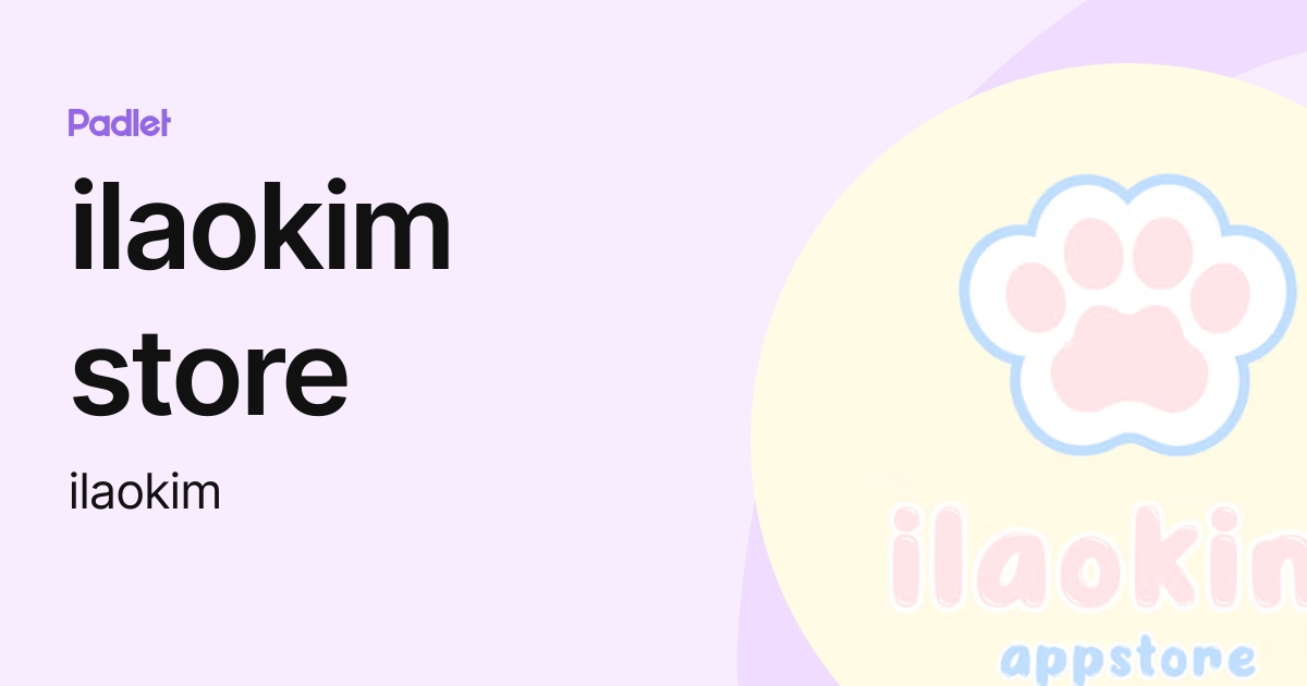 ilao store (ilao) profile | Padlet