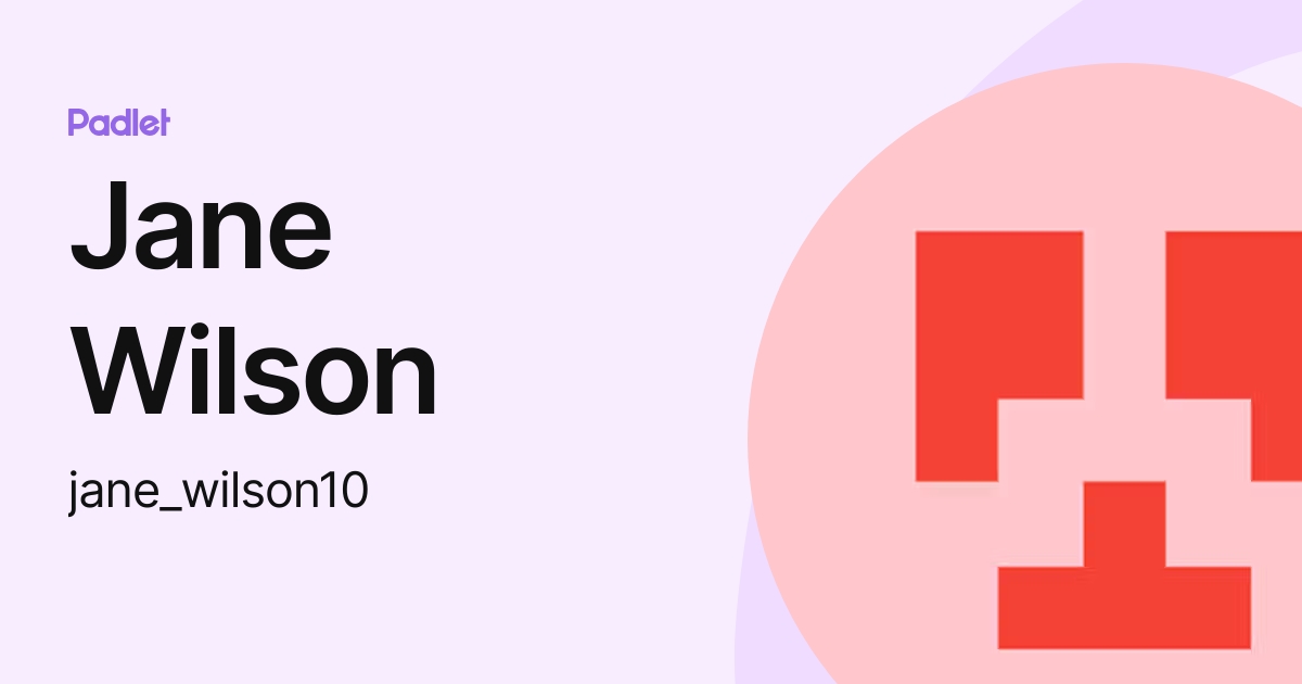 Jane Wilson (jane_wilson10) profile | Padlet