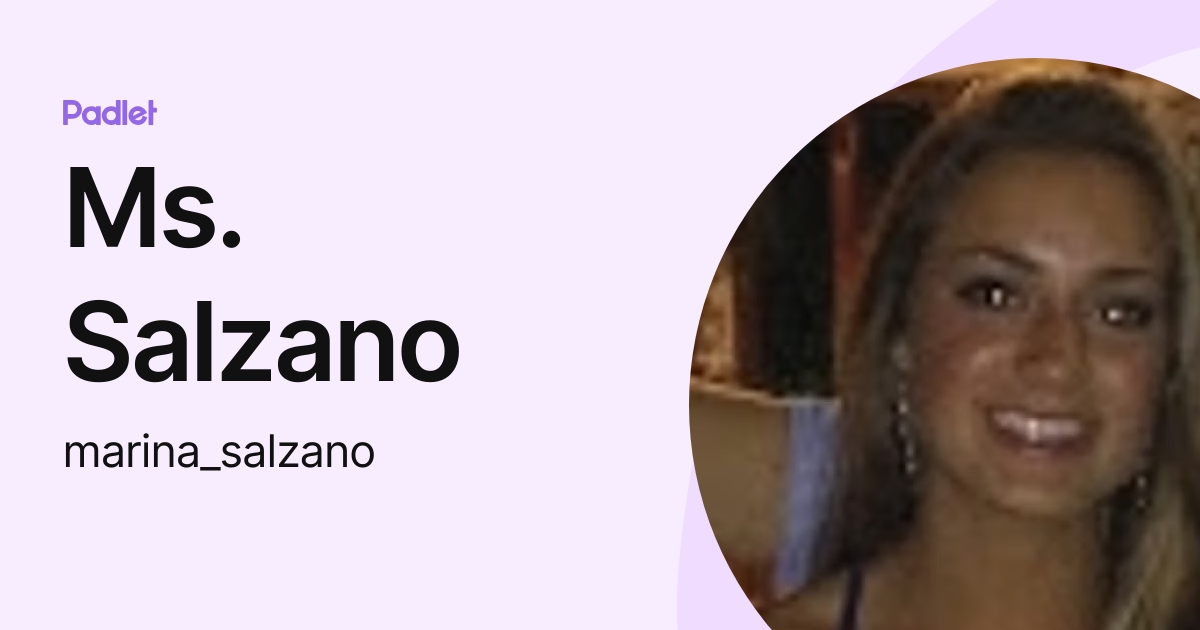 Ms. Salzano (marina_salzano) profile | Padlet