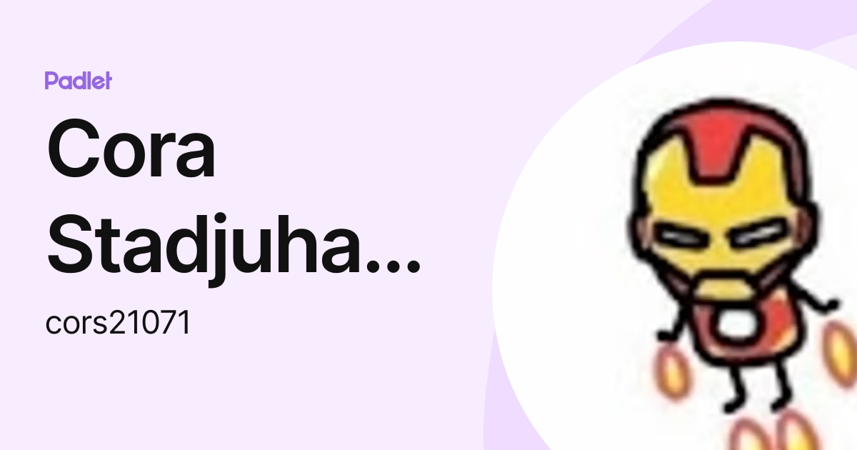 Cora Stadjuhar-Student (cors21071) profile | Padlet