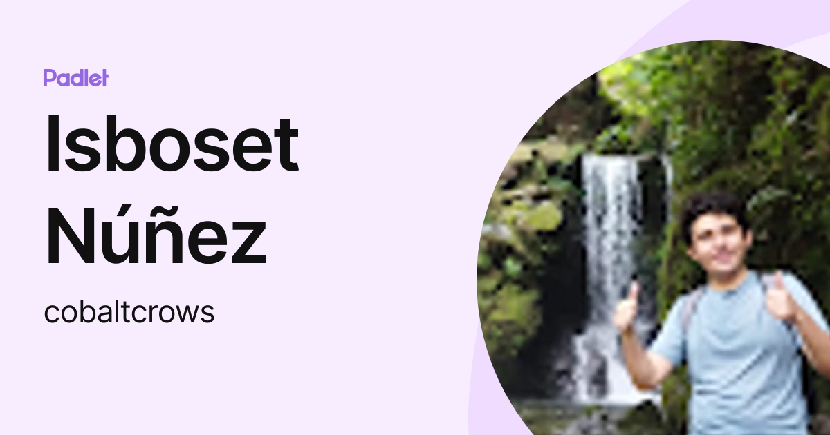 Isboset Núñez (cobaltcrows) profile | Padlet