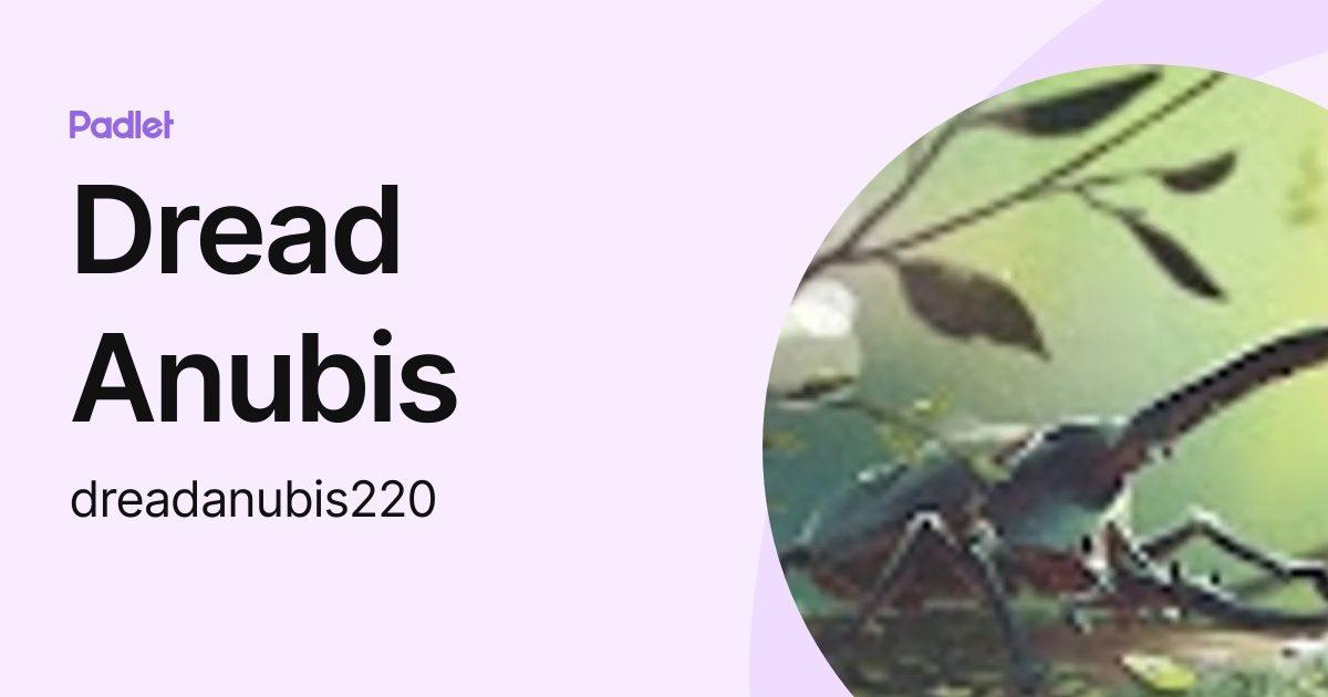 Dread Anubis (dreadanubis220) profile | Padlet