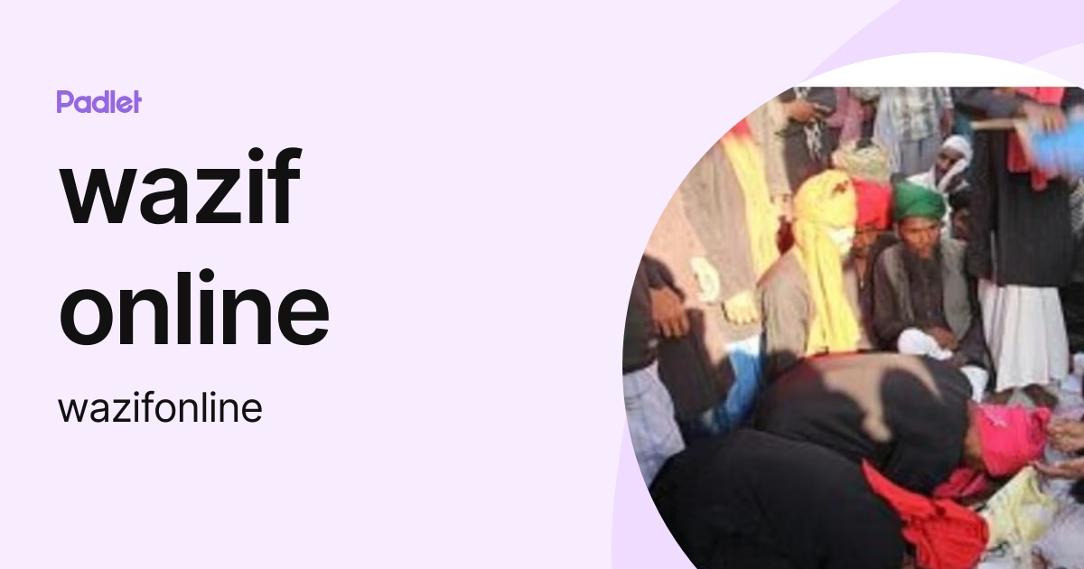 wazif online (wazifonline) profile | Padlet