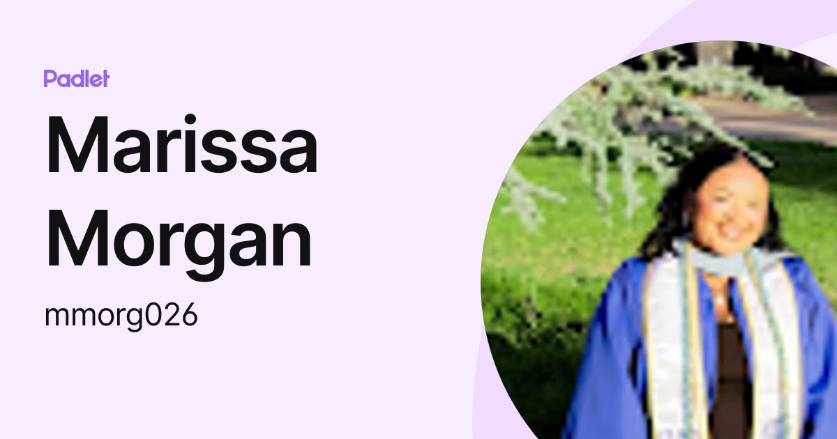 Marissa Morgan (mmorg026) profile | Padlet
