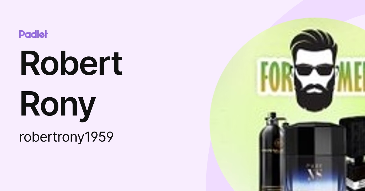 Robert Rony (robertrony1959) profile | Padlet