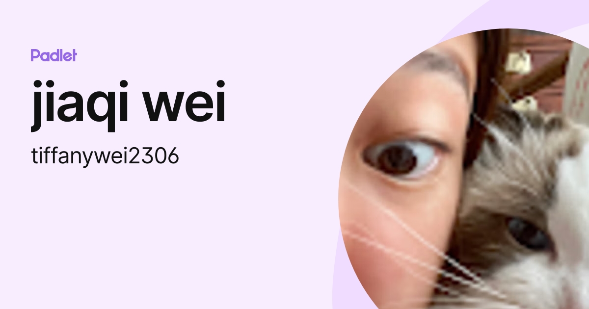 jiaqi wei (tiffanywei2306) profile | Padlet