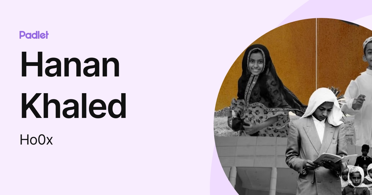 Hanan Khaled (Ho0x) profile | Padlet