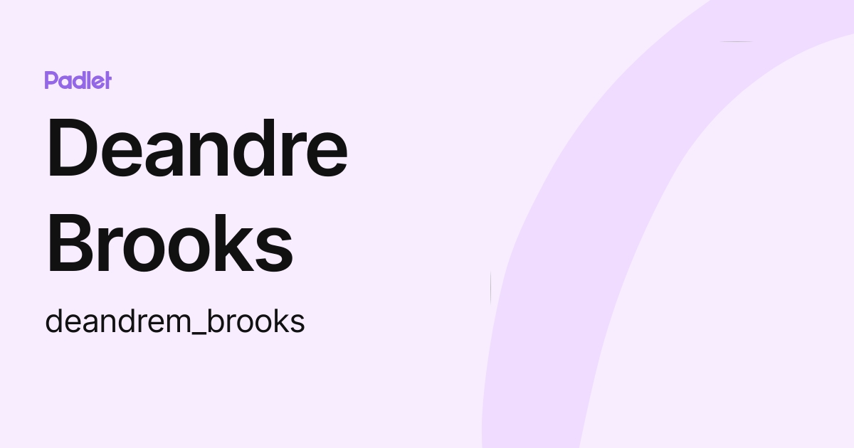 Deandre Brooks (deandrem_brooks) profile | Padlet