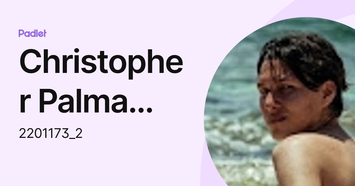 Christopher Palma Millan (2201173_2) profile | Padlet