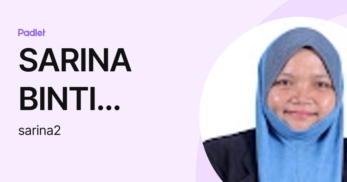 Sarina Binti Sulaiman Fc Sarina2 Profile Padlet