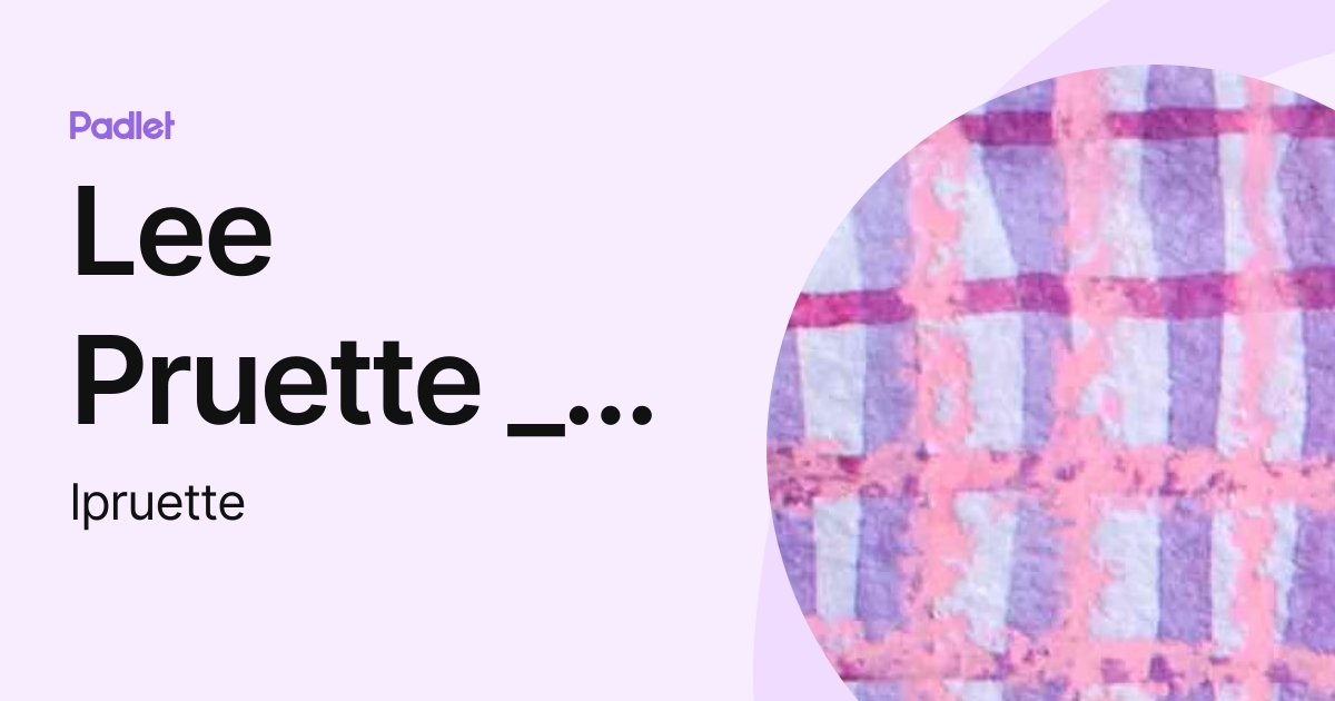 Lee Pruette _ Staff - BrooksES (lpruette) profile | Padlet