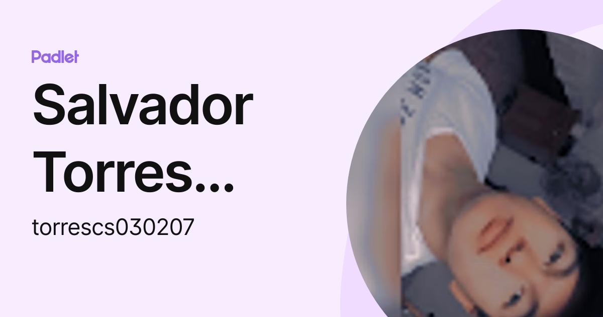 Salvador Torres Colorado (torrescs030207) profile | Padlet