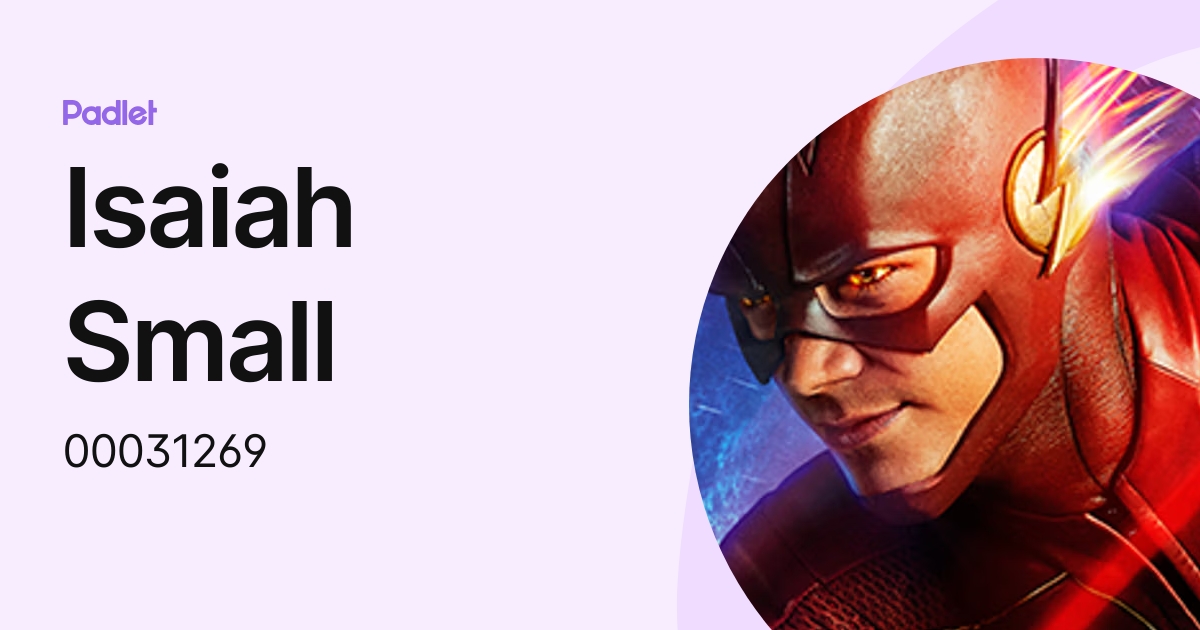 Isaiah Small (00031269) profile | Padlet