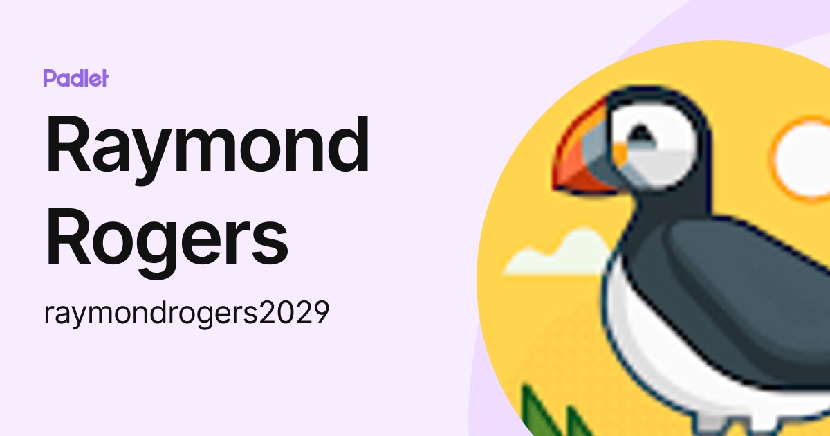 Raymond Rogers (raymondrogers2029) profile | Padlet
