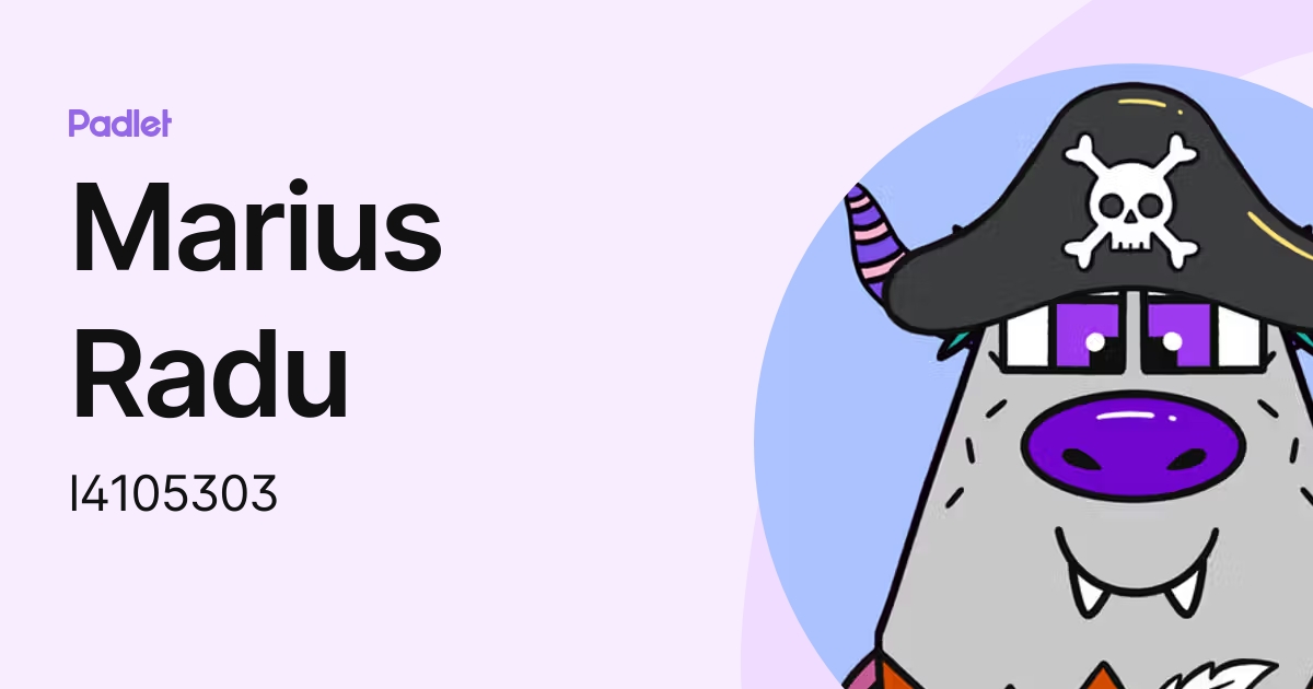 Marius Radu (l4105303) profile | Padlet