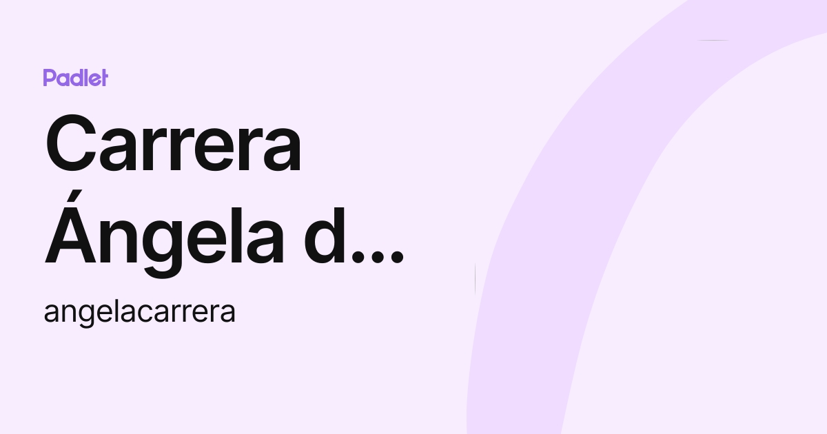 Carrera Ángela de la Cruz (angelacarrera) profile | Padlet
