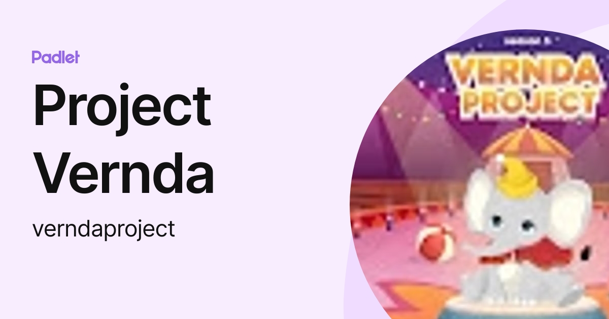 Project Vernda (verndaproject) profile | Padlet