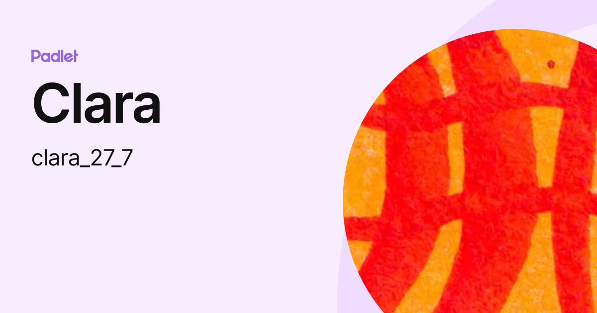 Clara (clara_27_7) profile | Padlet