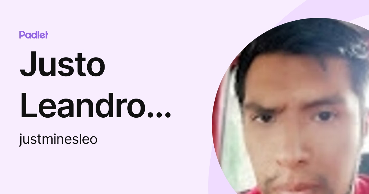 Justo Leandro Mogrovejo Vilca (justminesleo) profile | Padlet